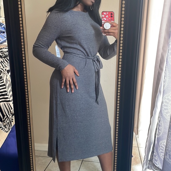 Time and Tru | Dresses | Nwt Time And True Belted Maxi Dress With Side ...